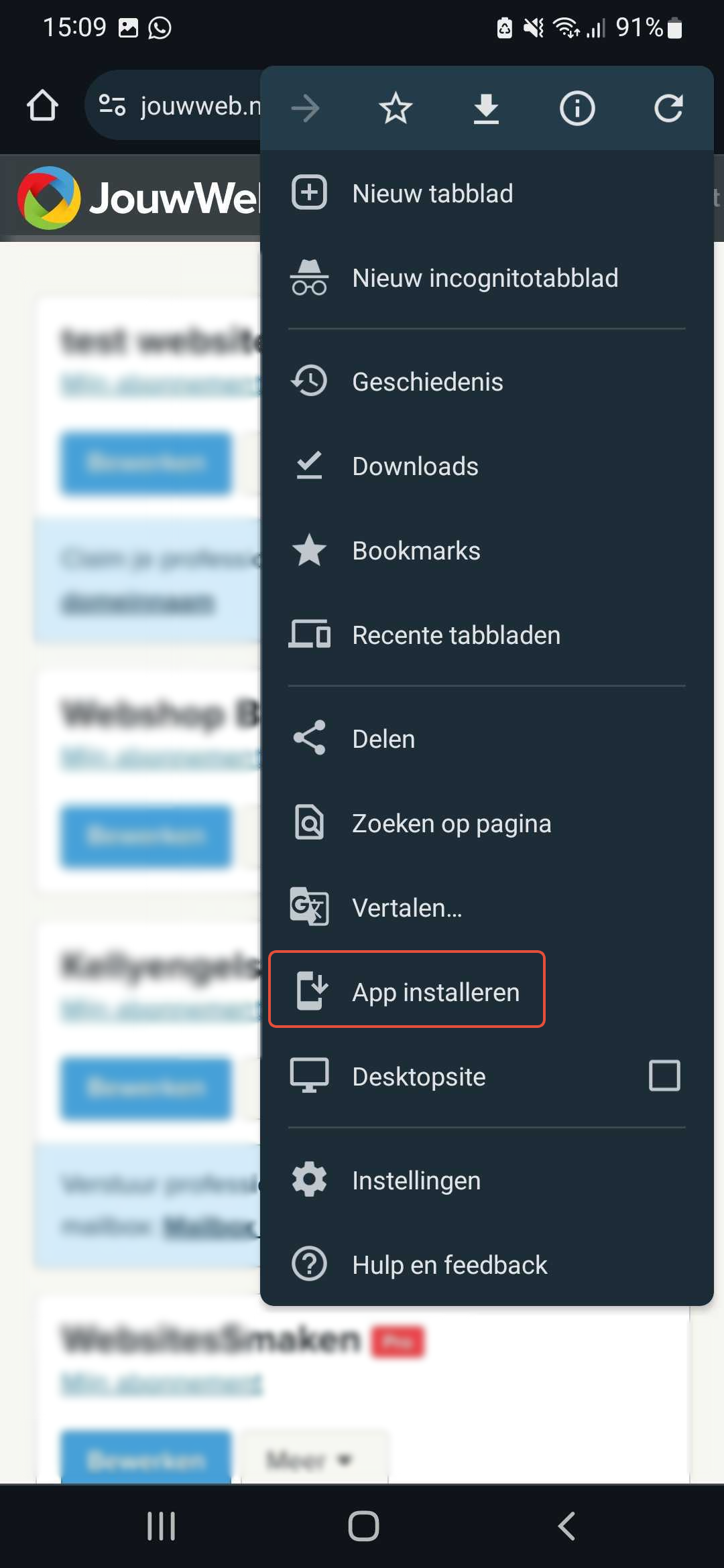 Kan ik JouwWeb als app gebruiken? – Helpcentrum | JouwWeb
